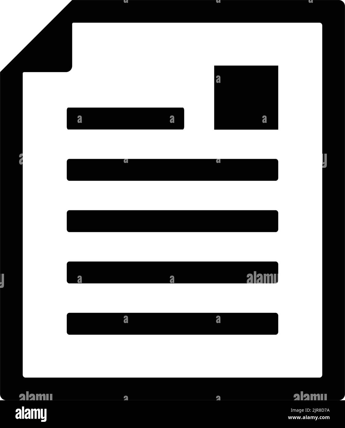 Document, text, format icon is isolated on white background. Use for ...