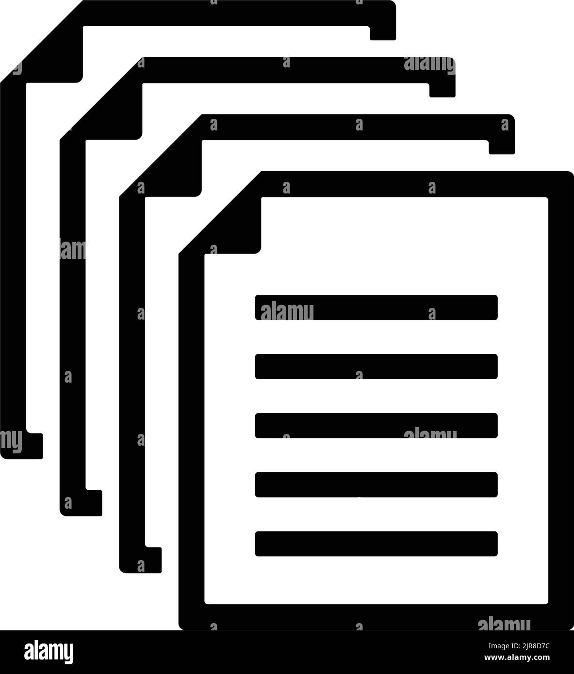 Document icon is isolated on white background. Use for graphic and web ...