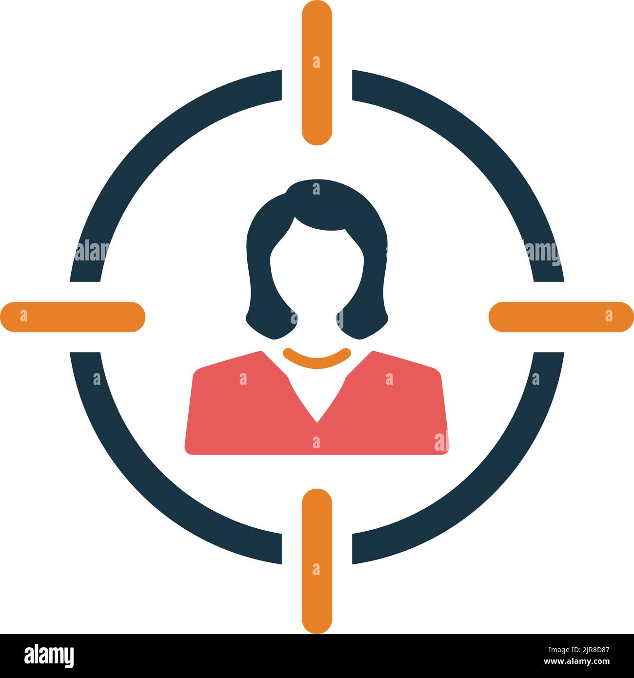 Customer, target, user icon is isolated on white background. Use for ...