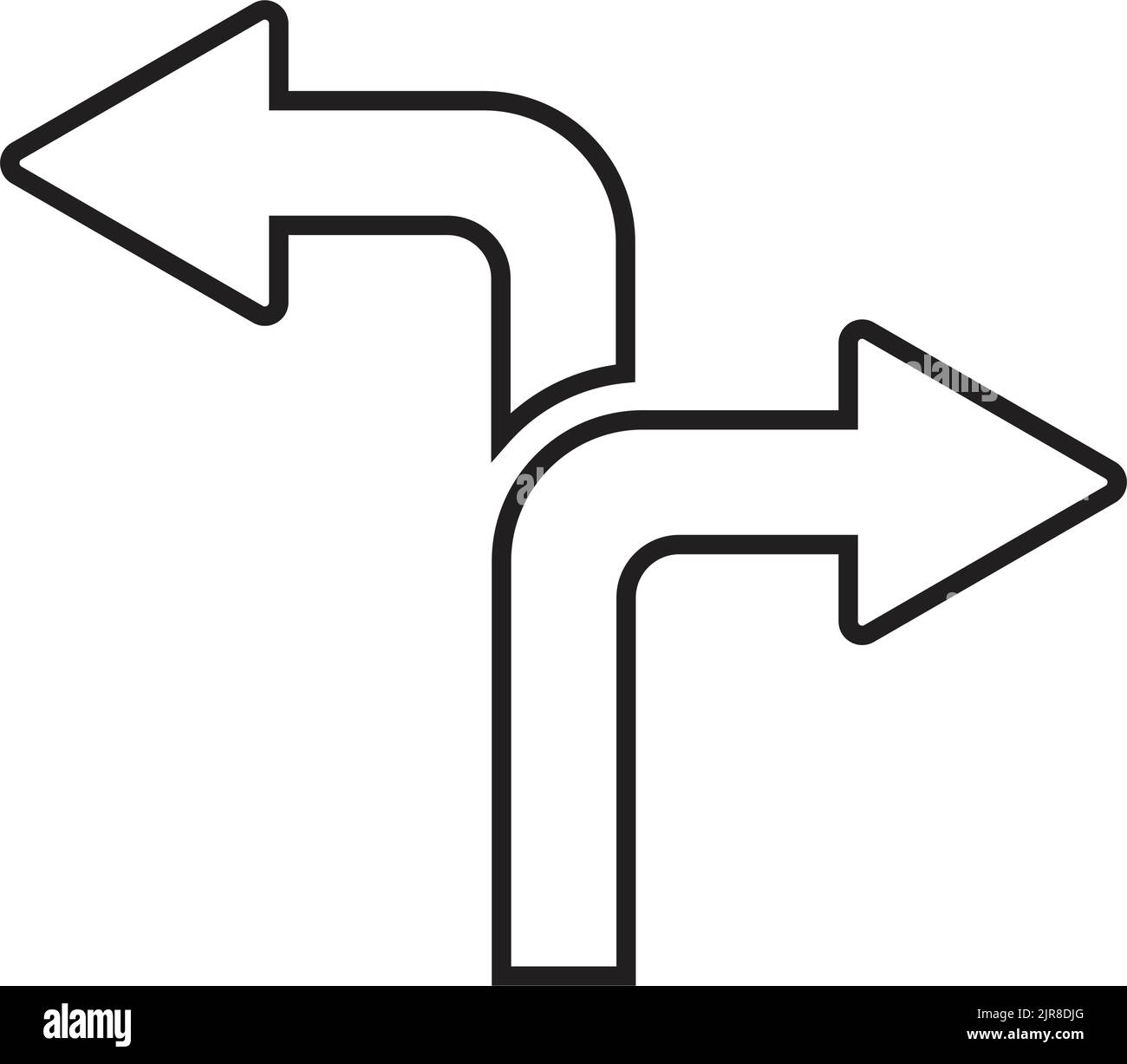 Direction, path, way icon is isolated on white background. Use for ...