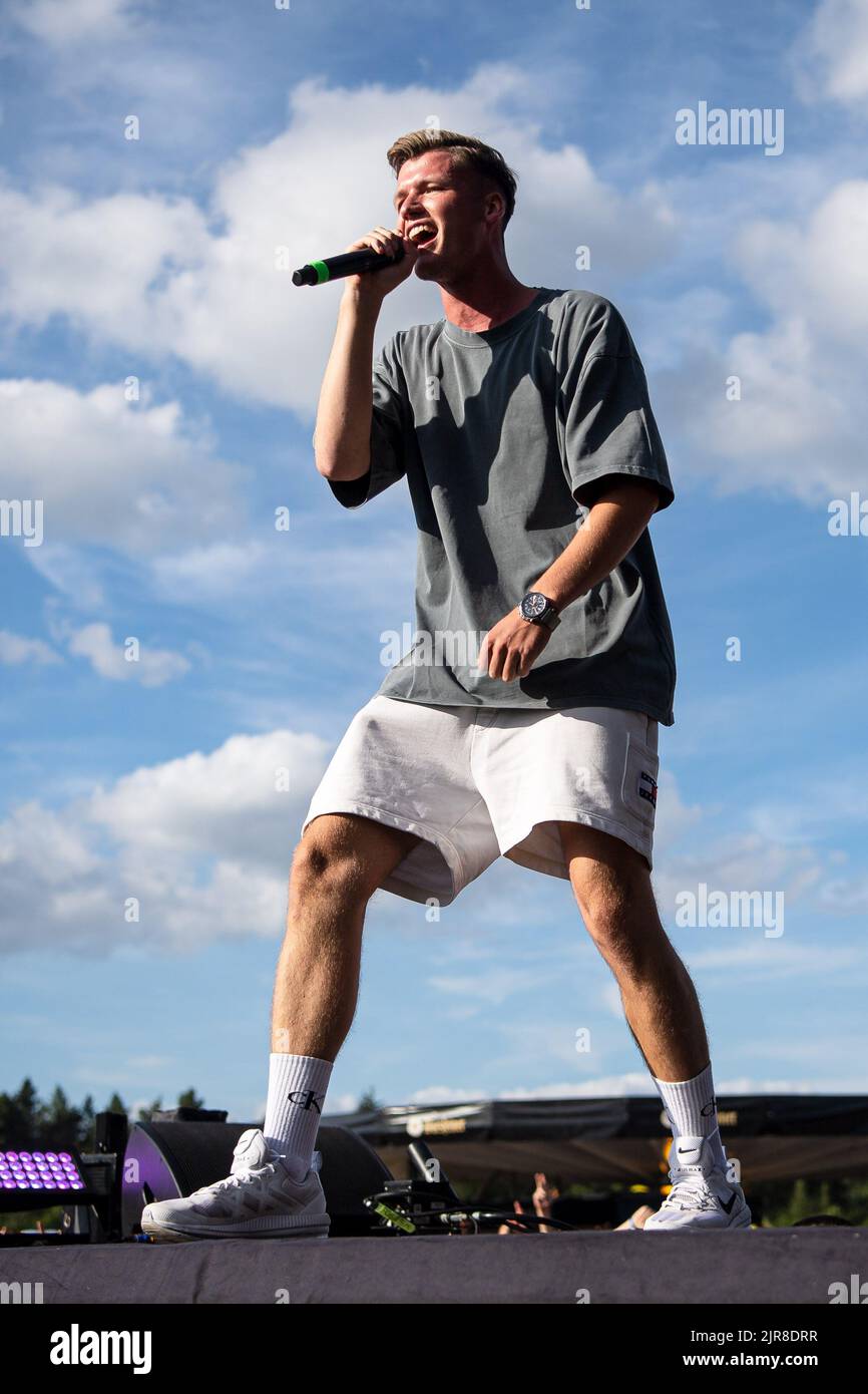 Hasenmoor, Germany. 20th Aug, 2022. Julian Sommer is on stage at the ...