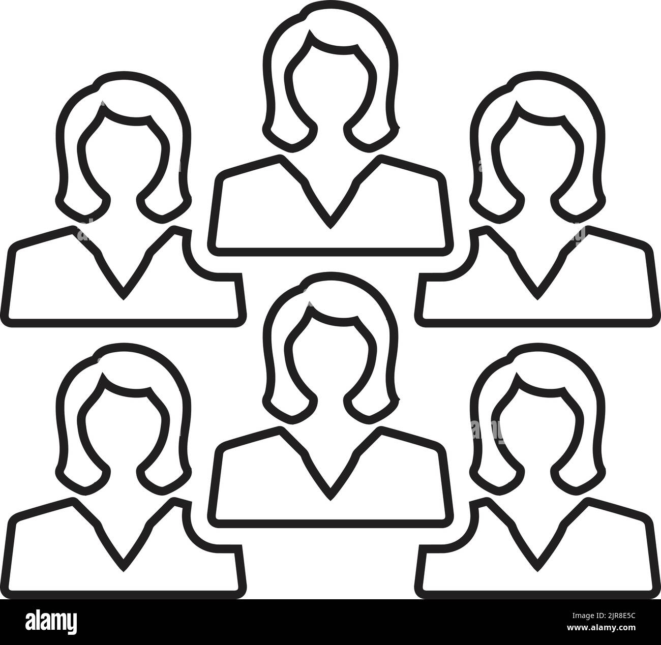 Female, group, management icon - Perfect use for designing and ...