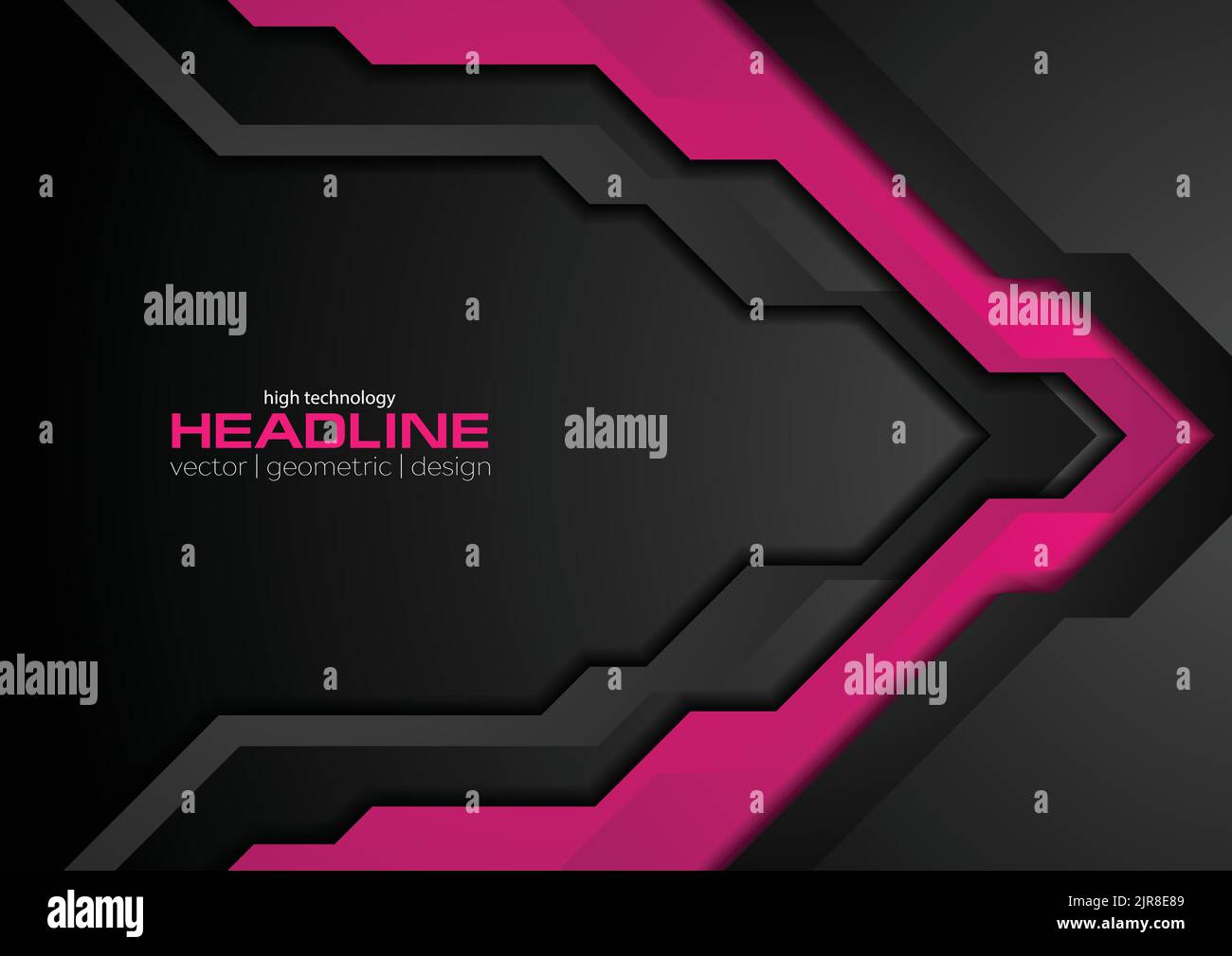 Purple and black tech abstract brochure background. Contrast vector ...