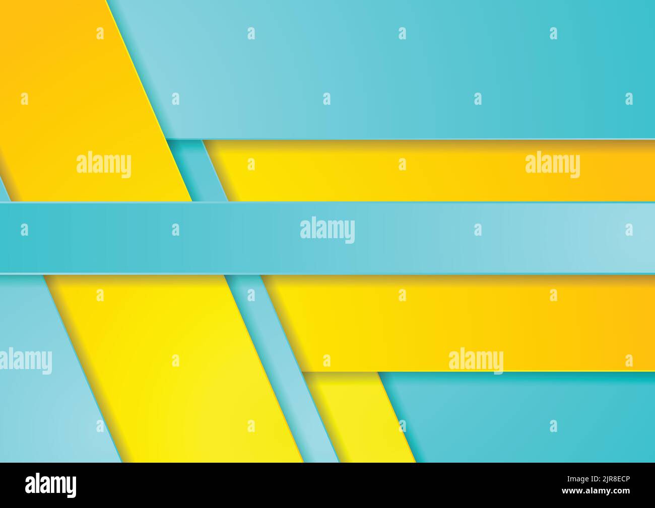 Bright cyan and yellow abstract corporate background. Vector geometric ...