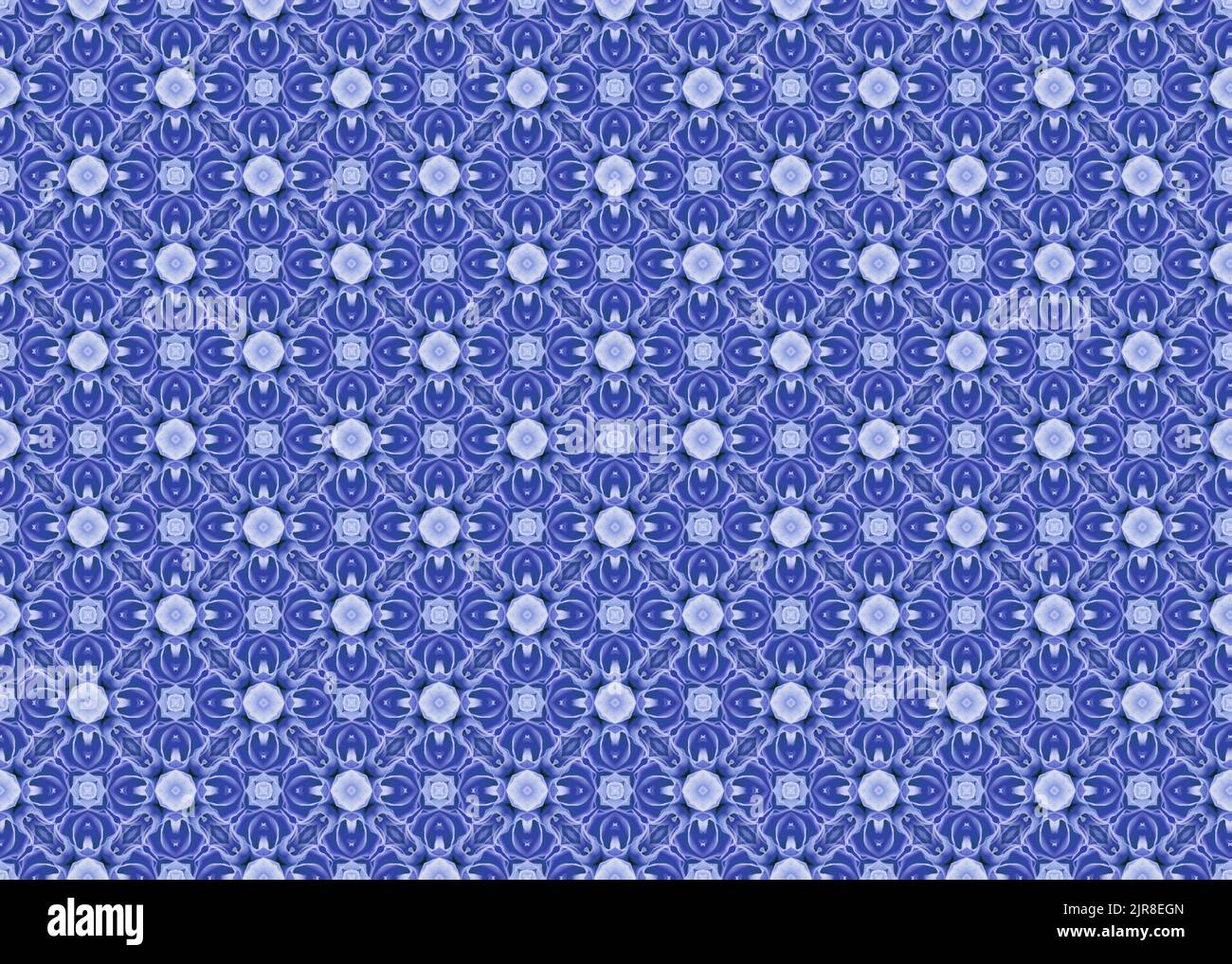 Seamless repeat pattern of pastel blue floral design Stock Photo - Alamy