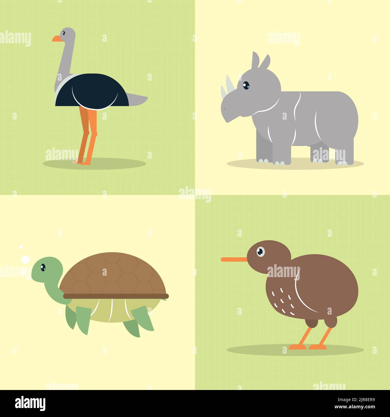 cute animals set Stock Vector Image & Art - Alamy