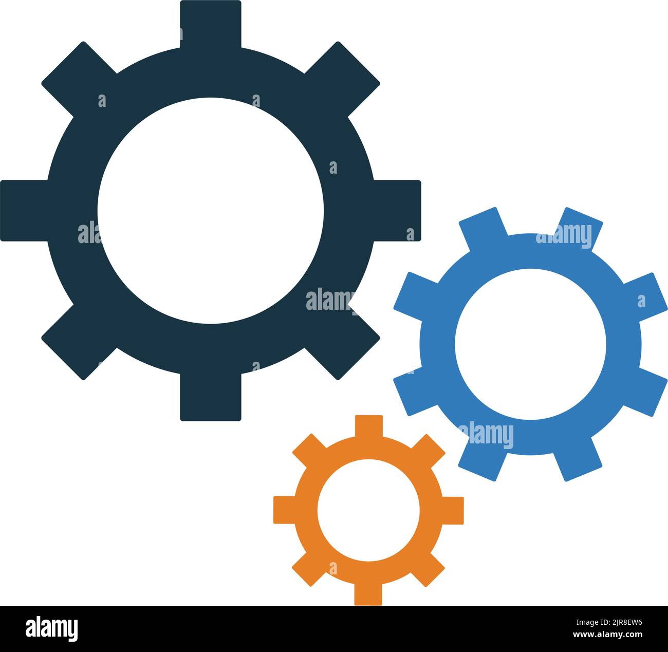 Gear, options, preferences icon - Simple editable vector EPS file Stock ...