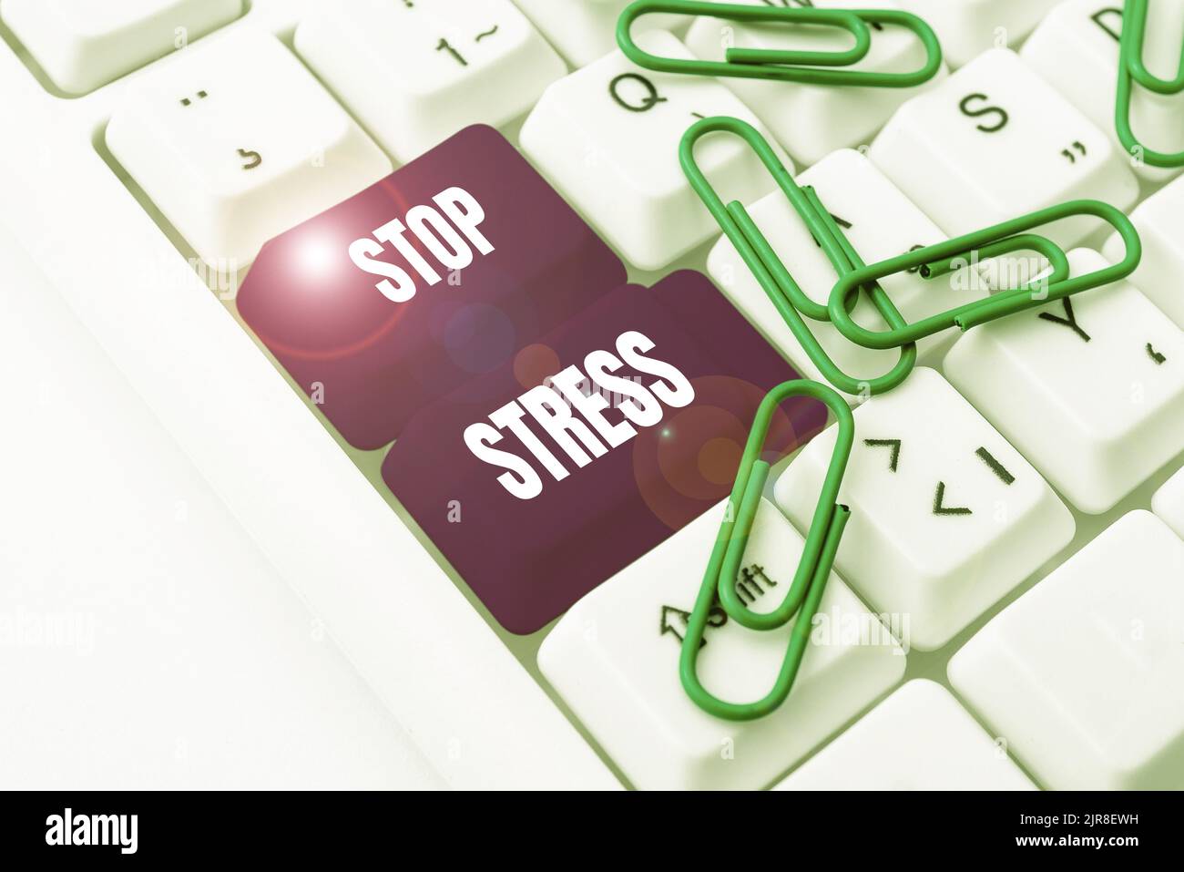 Writing displaying text Stop Stress, Business showcase Seek help Take ...