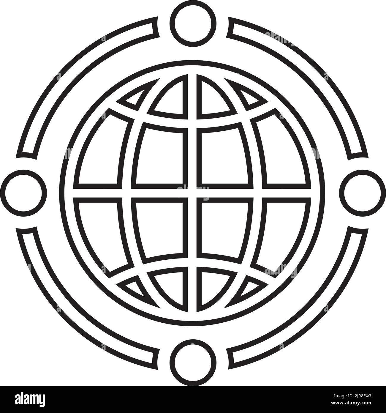 Global Communication Support Icon Simple Editable Vector Eps File Stock Vector Image And Art