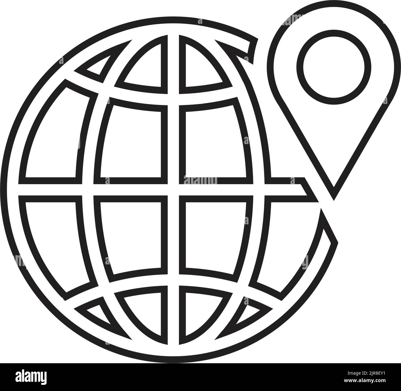 Global, location, gps, pin icon - Simple editable vector EPS file Stock ...