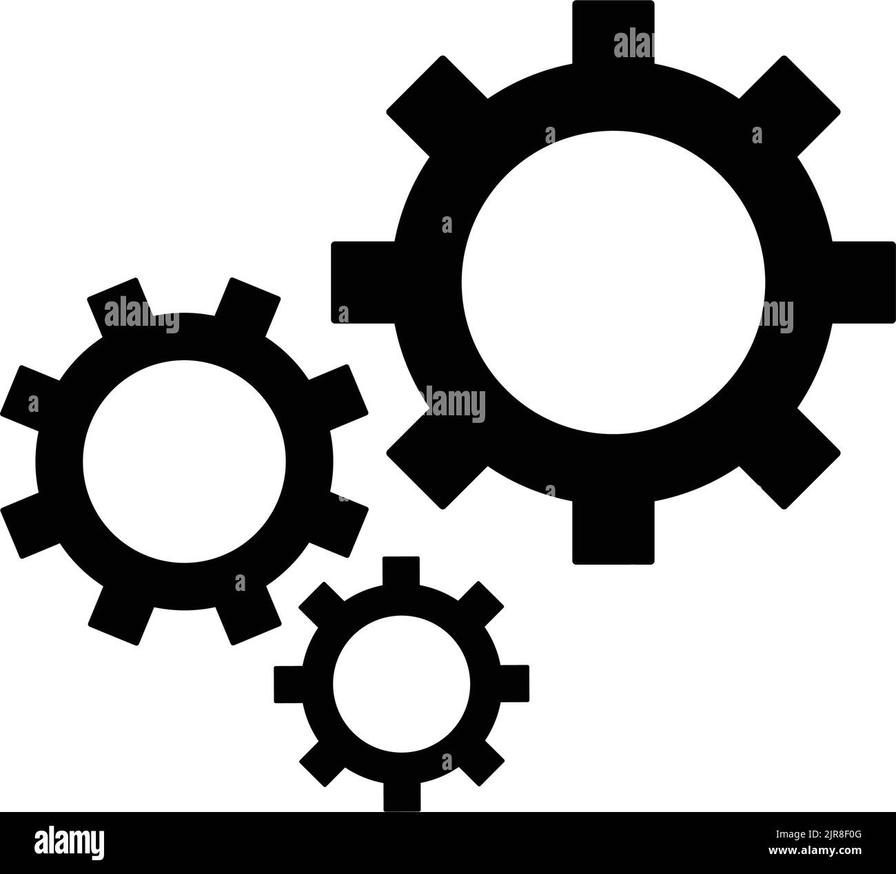 Gear, options, preferences icon - Simple editable vector EPS file Stock ...