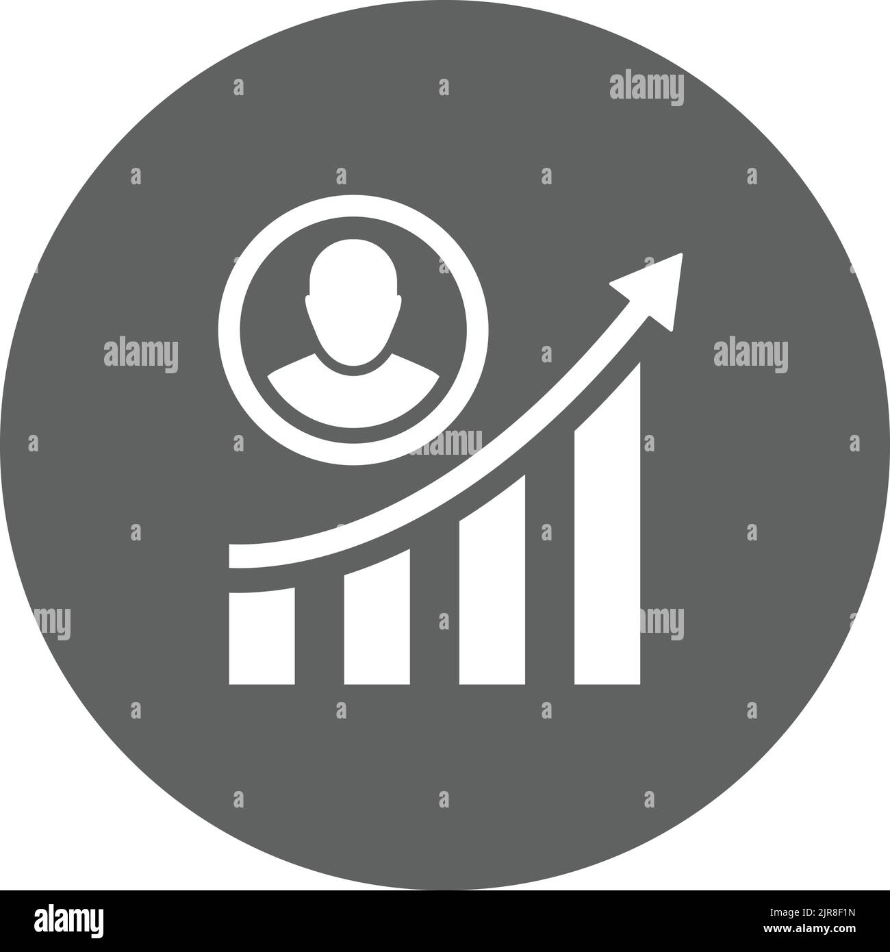 Graph, growth, man icon - Simple editable vector EPS file Stock Vector ...