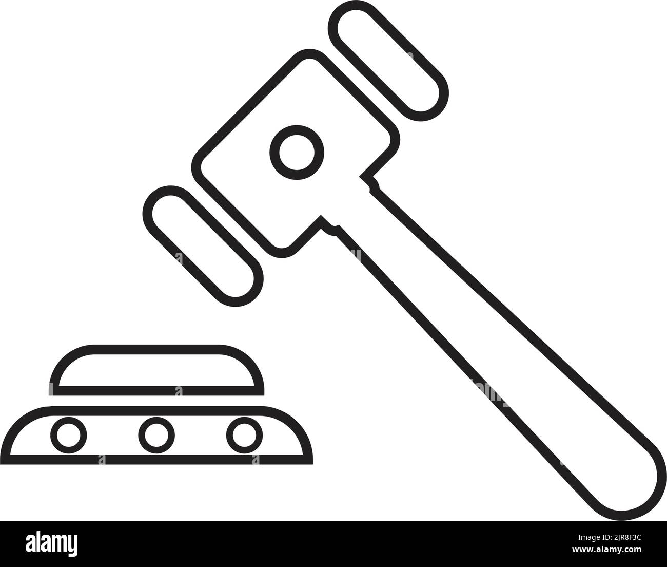 Judge gavel simple flat Cut Out Stock Images & Pictures - Alamy