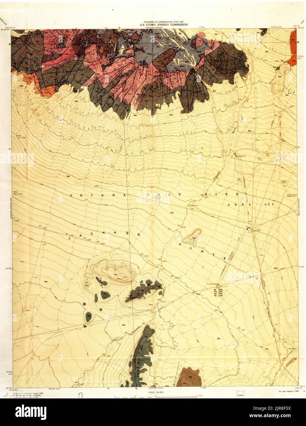 Nevada test site map hi-res stock photography and images - Alamy