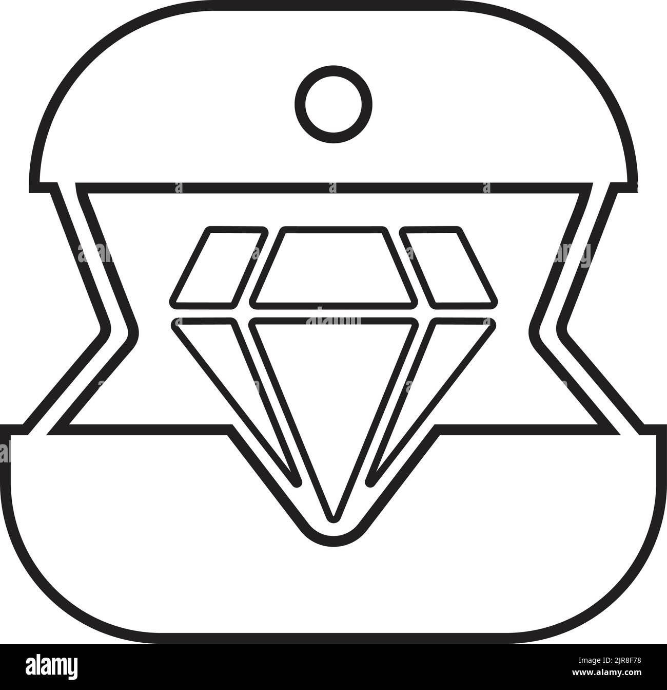 Gem, gemstone, jewelry icon - Simple editable vector EPS file Stock ...