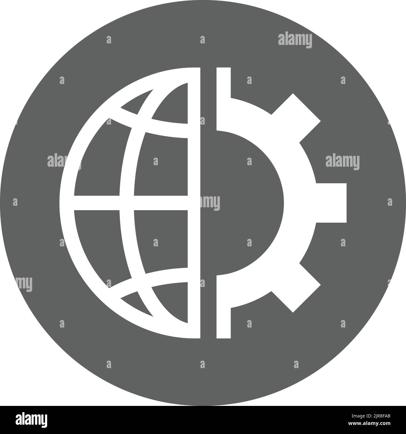 Global network Settings icon - Simple editable vector EPS file Stock ...