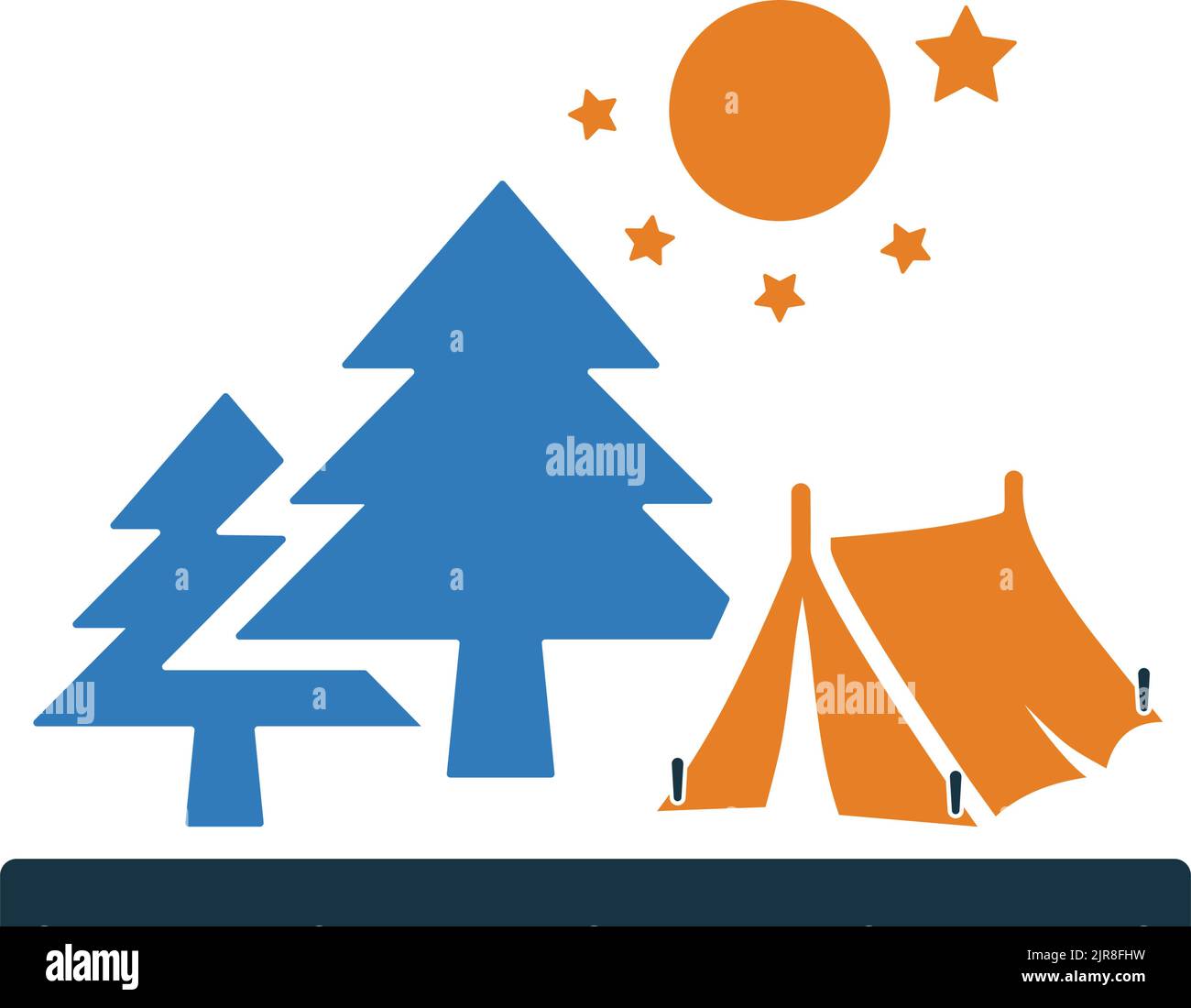 Holiday camping, travel icon - Simple editable vector EPS file Stock ...