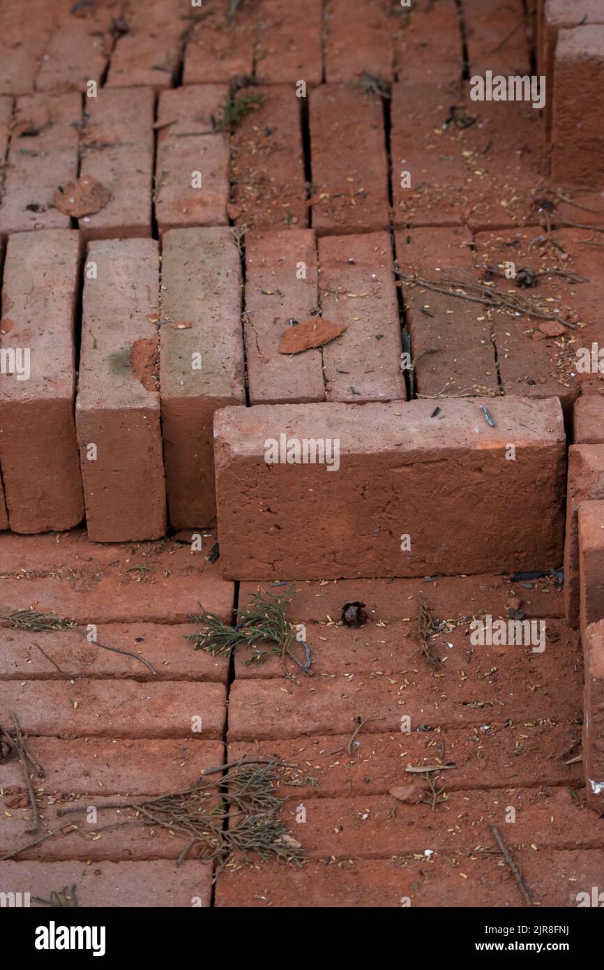 Stacked bricks for construction. Architecture Stock Photo - Alamy