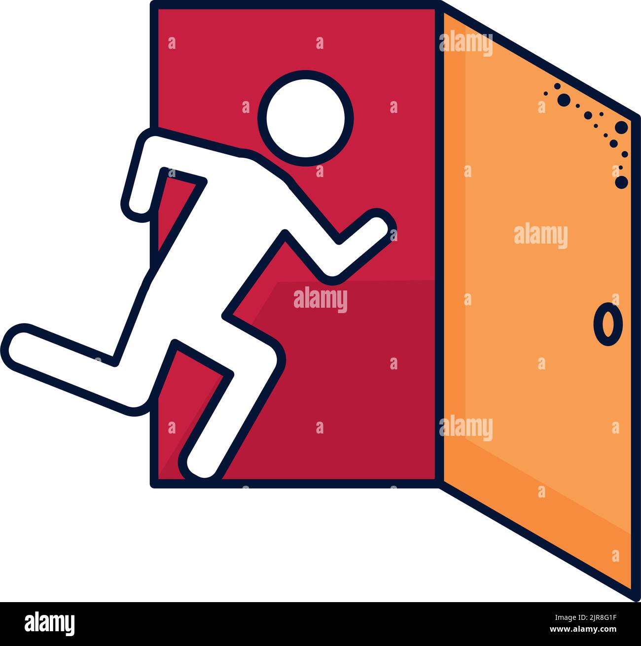 Emergency Exit Sign Stock Vector Image And Art Alamy