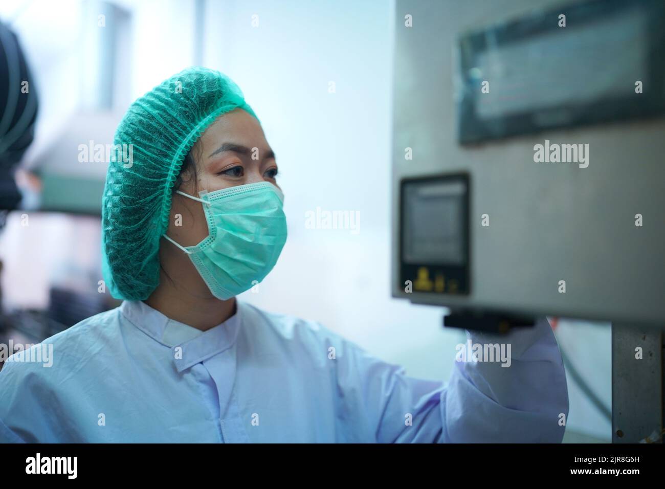 Asian worker labor working in food and beverage for drink industry ...