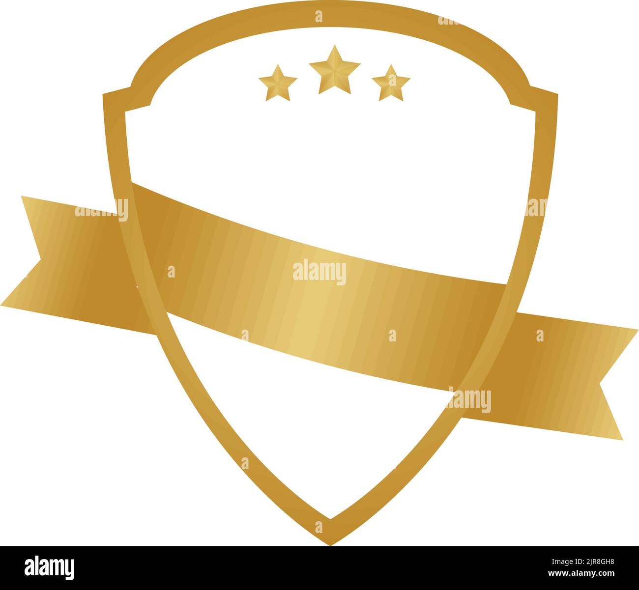 gold shield ribbon Stock Vector Image & Art - Alamy