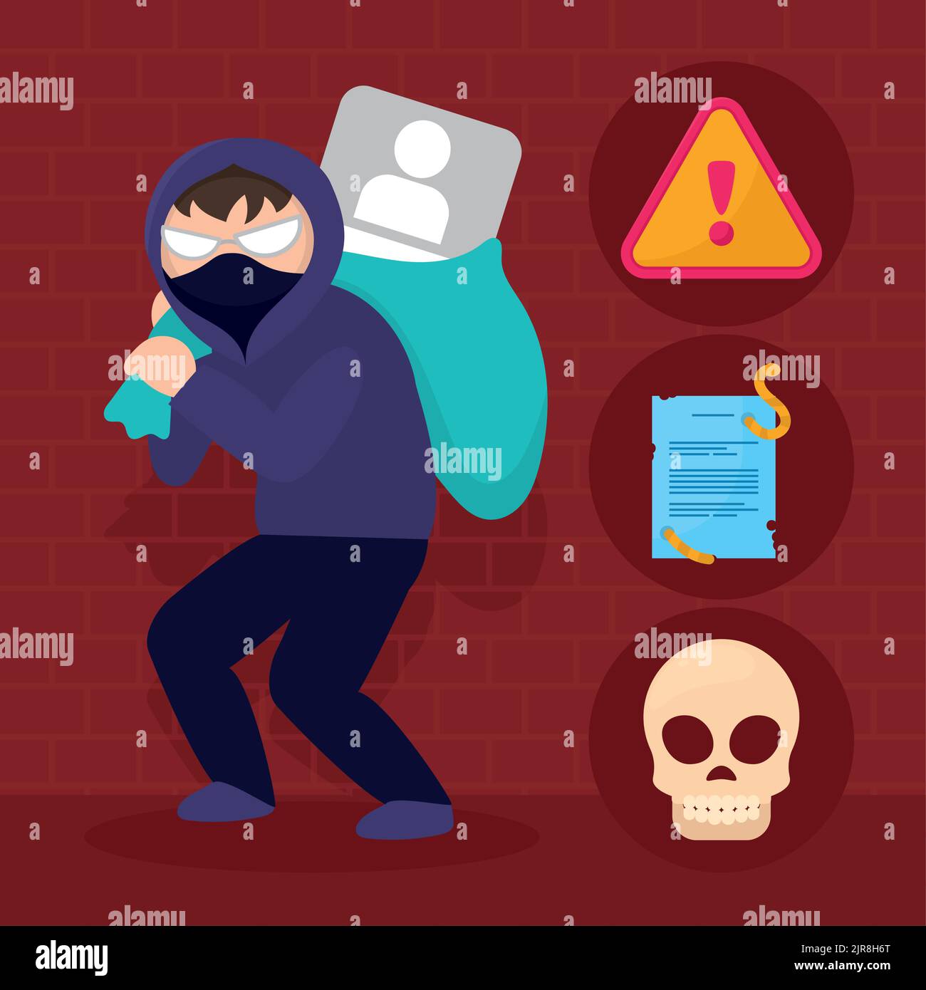 icons cyber fraud Stock Vector Image & Art - Alamy