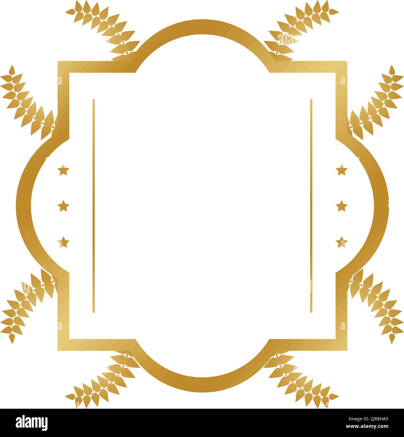 gold frame emblem Stock Vector Image & Art - Alamy
