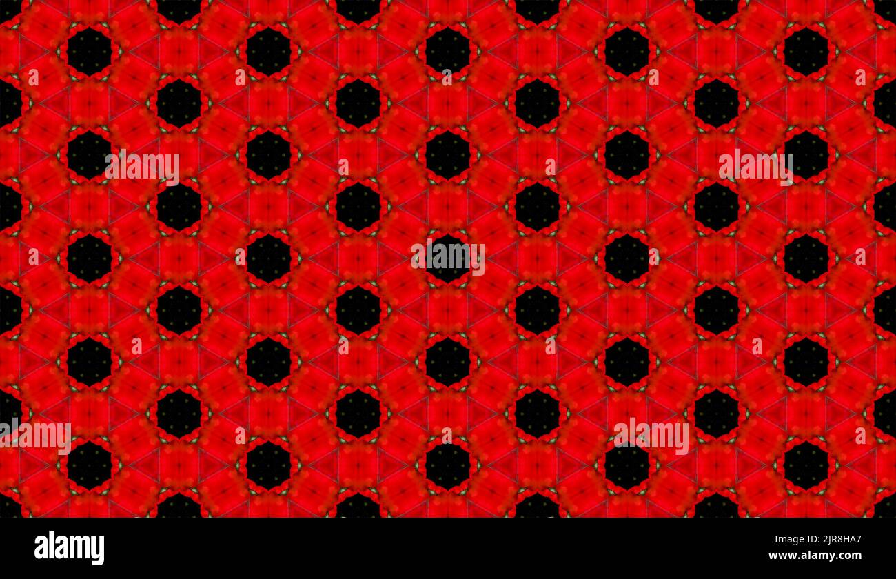 Seamless repeat pattern of bright and dark red shapes Stock Photo - Alamy