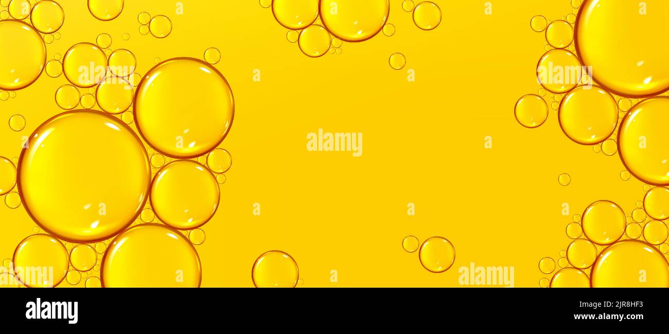 Closeup cooking oil bubbles Stock Vector Images - Alamy