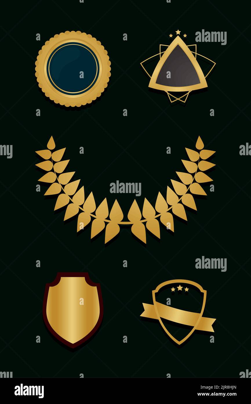 gold design labels Stock Vector Image & Art - Alamy