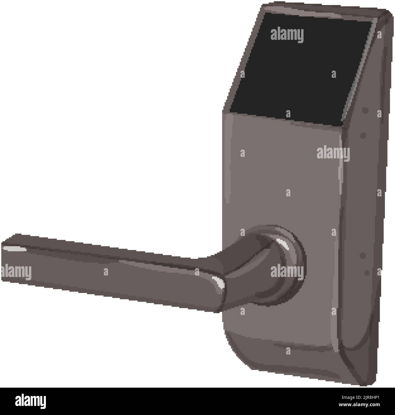 smart door handle cartoon vector illustration Stock Vector Image & Art ...