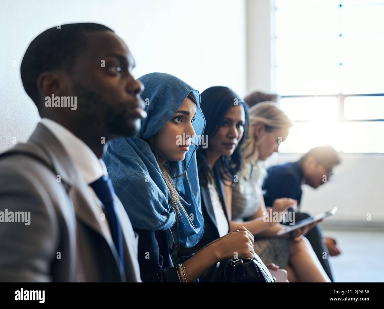 Candidates from all walks of life. a group of well-dressed ...