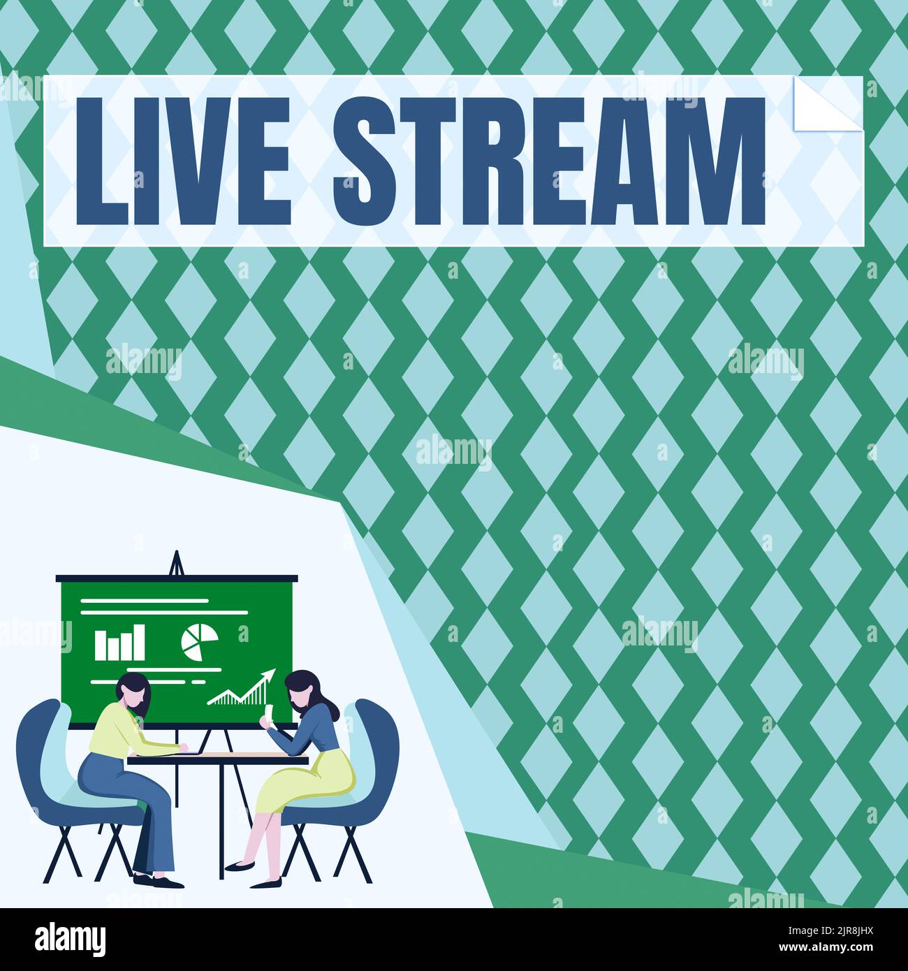 Handwriting text Live Stream, Business showcase transmit or receive ...