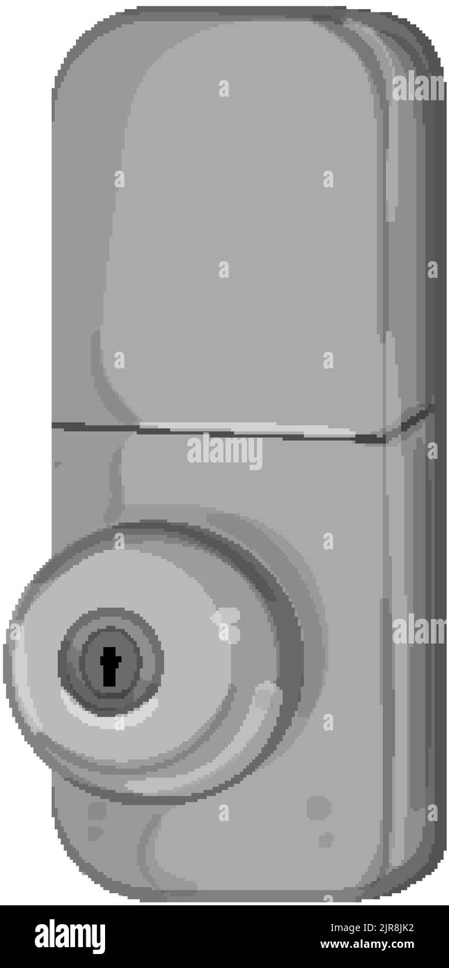 steel door handle cartoon vector illustration Stock Vector Image & Art ...