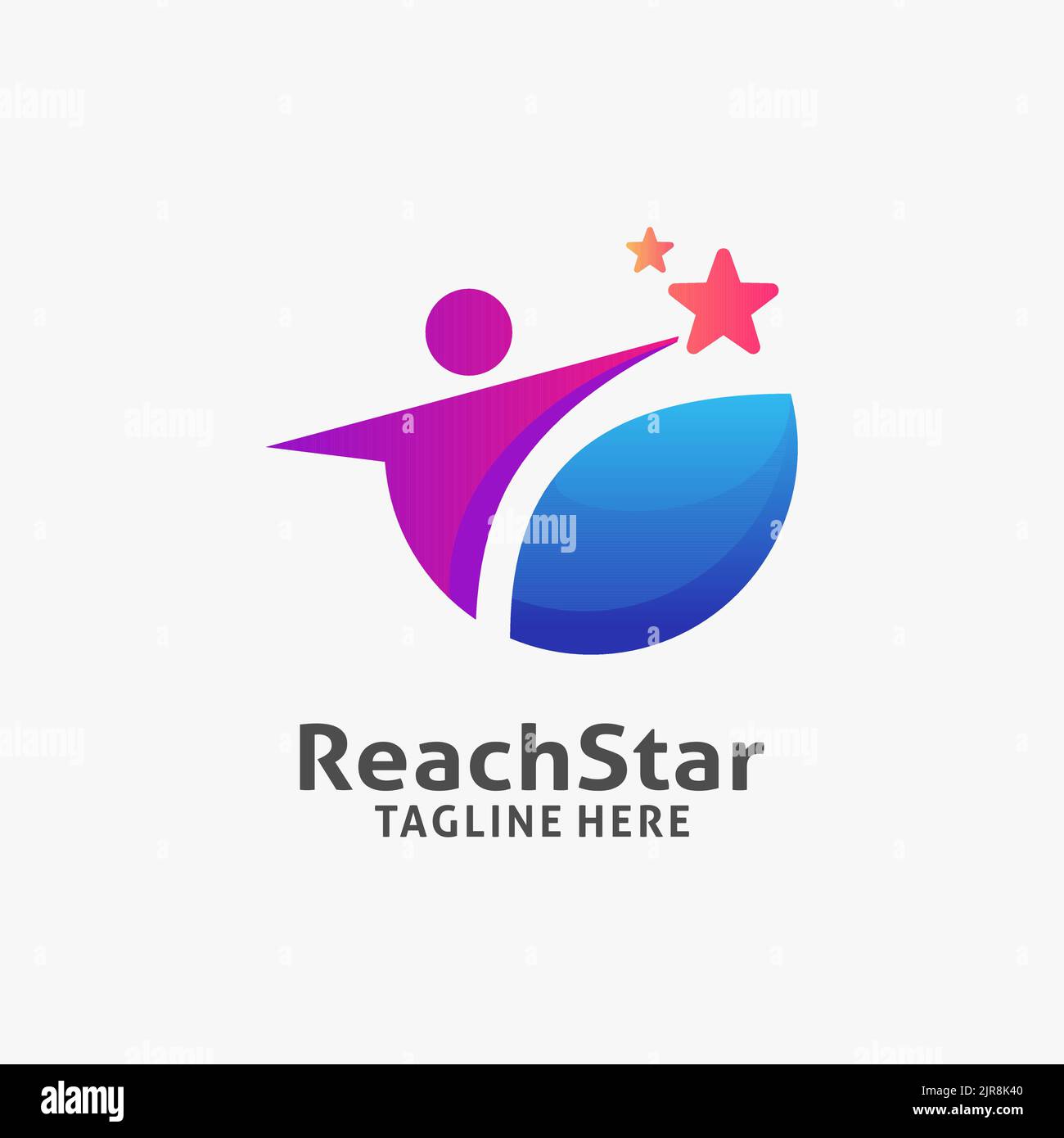 Reaching star logo design Stock Vector Image & Art - Alamy
