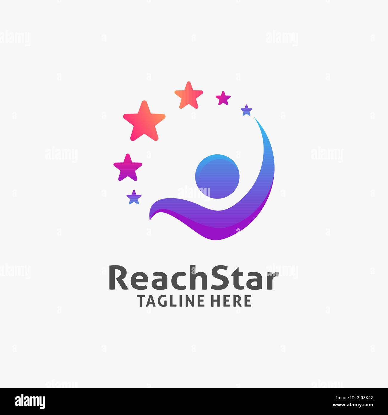Reaching star logo design Stock Vector Image & Art - Alamy