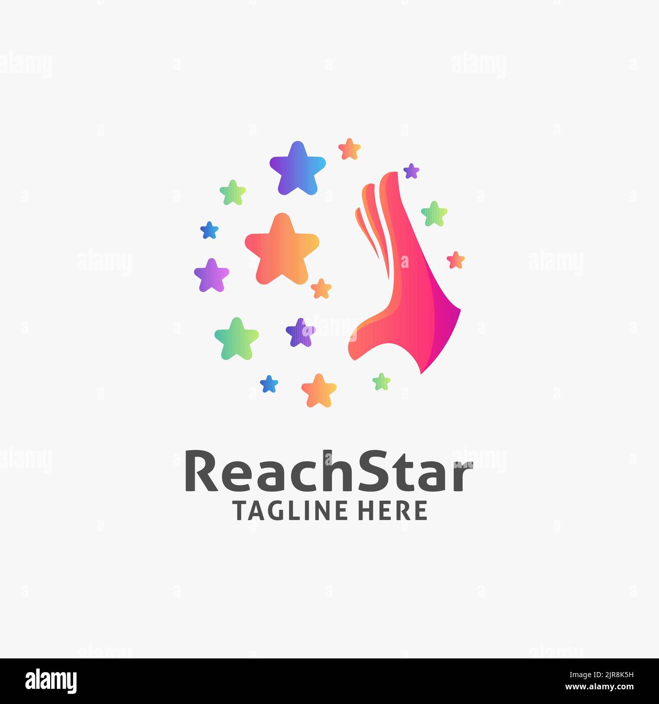 Reaching star logo design Stock Vector Image & Art - Alamy