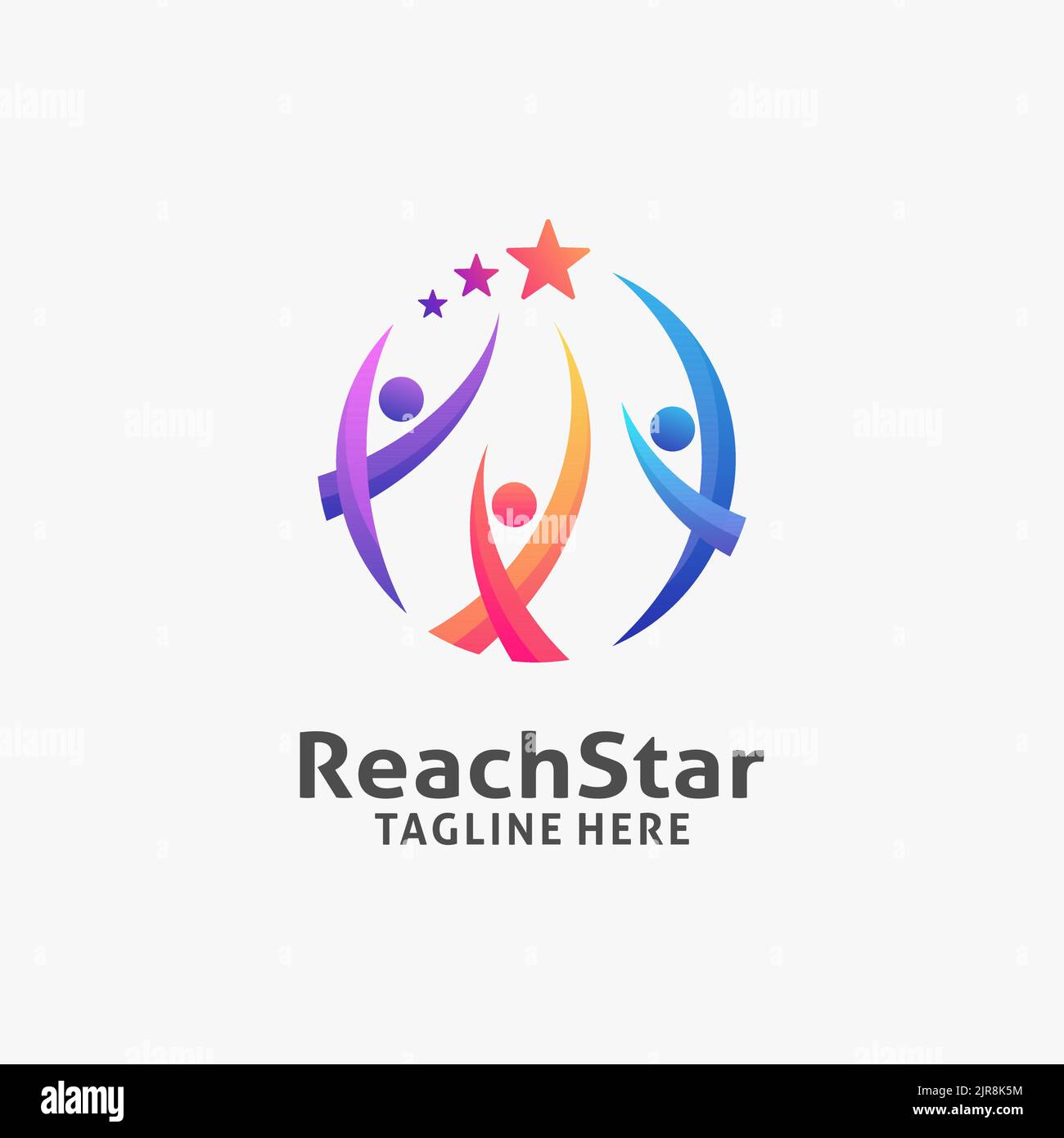 Reaching star logo design Stock Vector Image & Art - Alamy