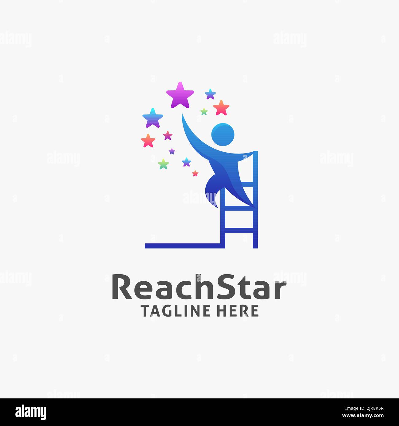 Reaching star logo design Stock Vector Image & Art - Alamy