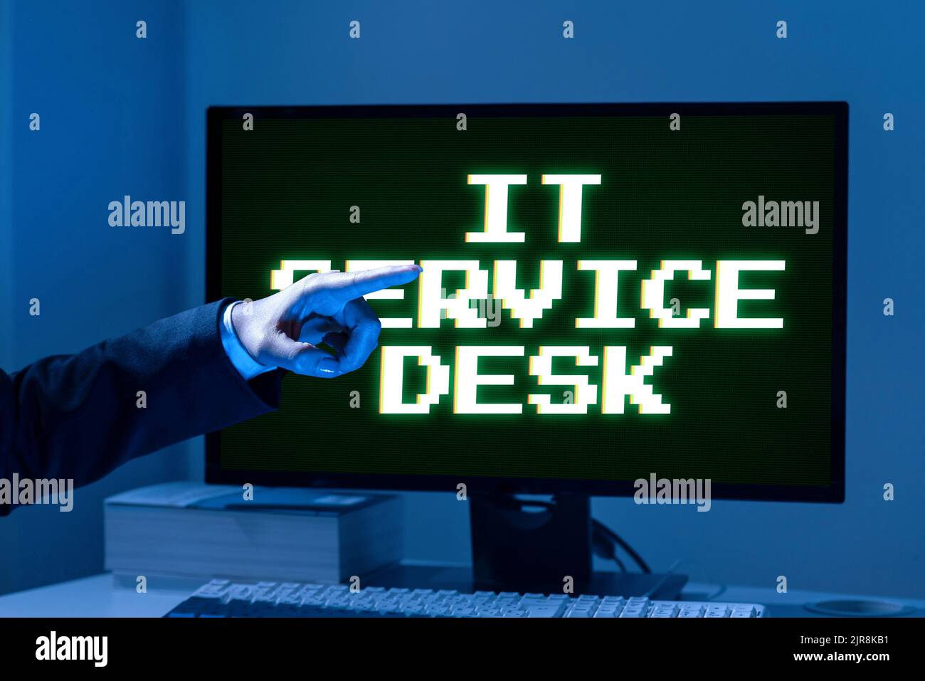 Writing displaying text It Service Desk, Word for Technological support ...