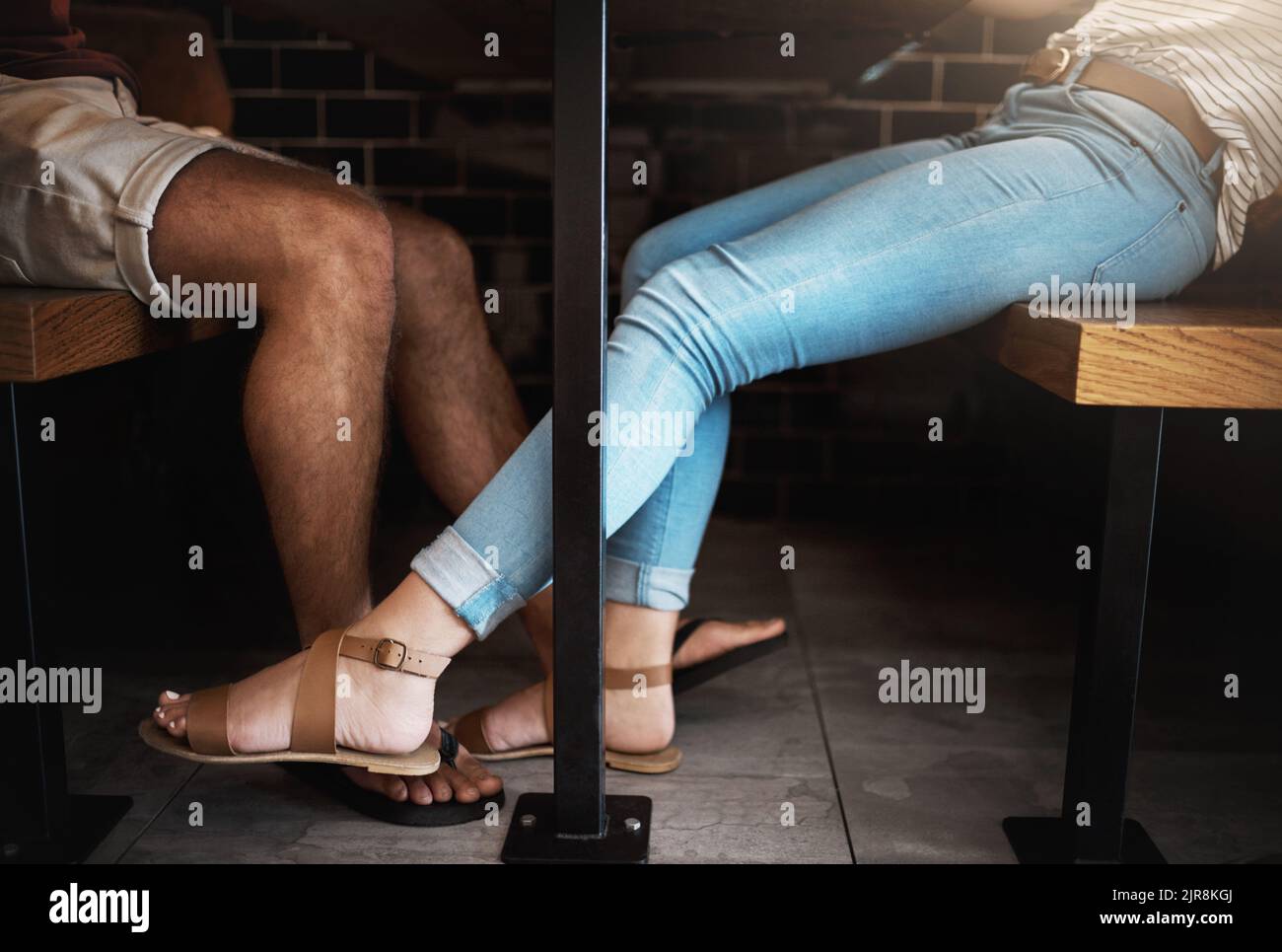 Women legs under table hi-res stock photography and images - Alamy