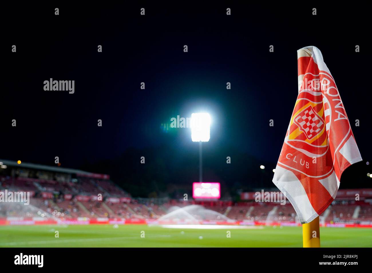 Corner flag of the Montilivi Stadium during the La Liga match between ...