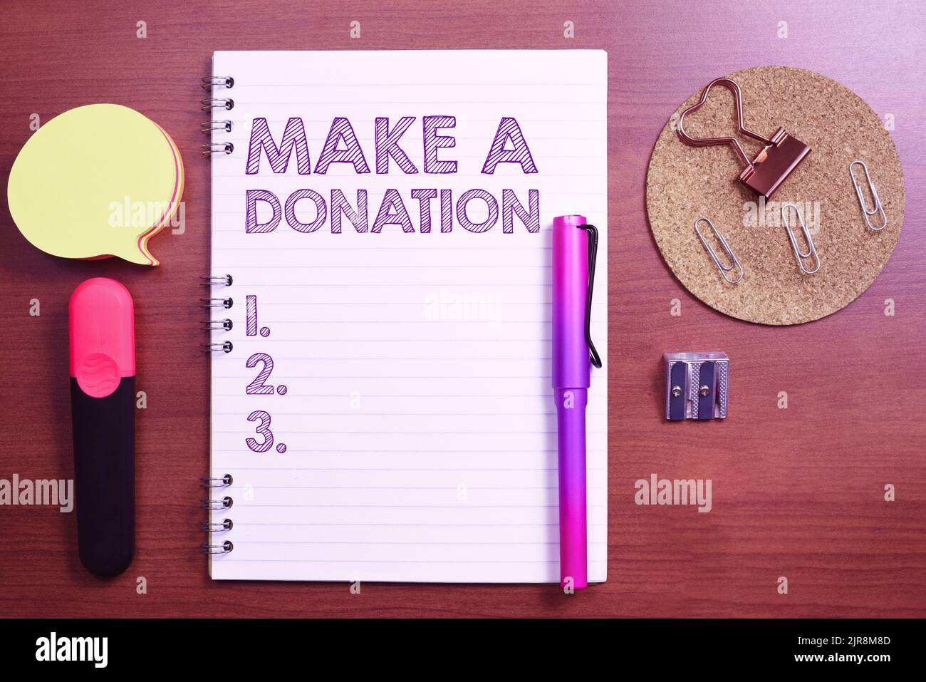 Text showing inspiration Make A Donation, Business showcase Donate ...