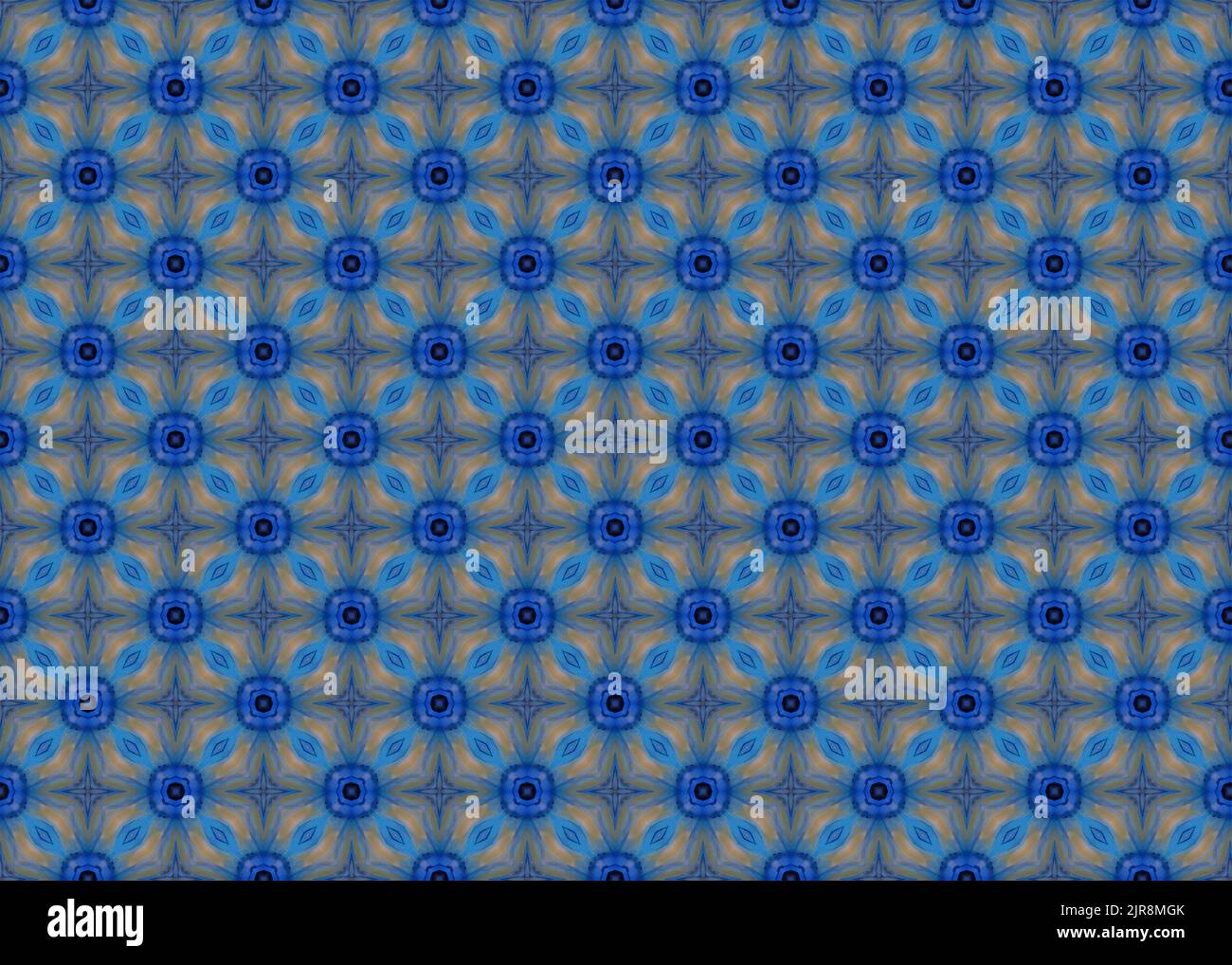 Seamless repeat pattern of blue flower petals design Stock Photo - Alamy