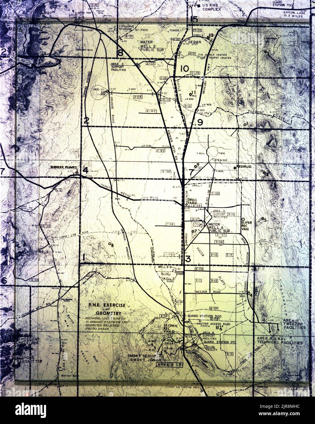 Nevada test site map hi-res stock photography and images - Alamy