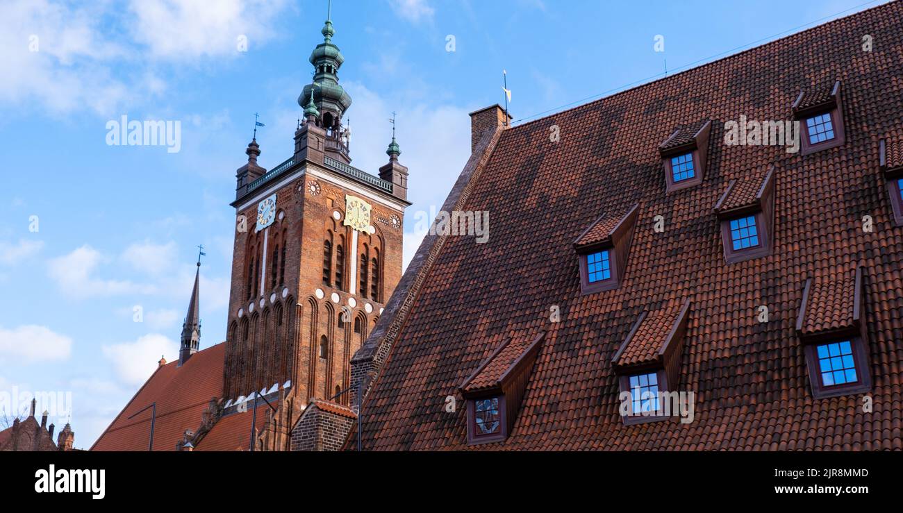Gothic Church of St. Catherine in Gdansk Ancient architecture of old ...