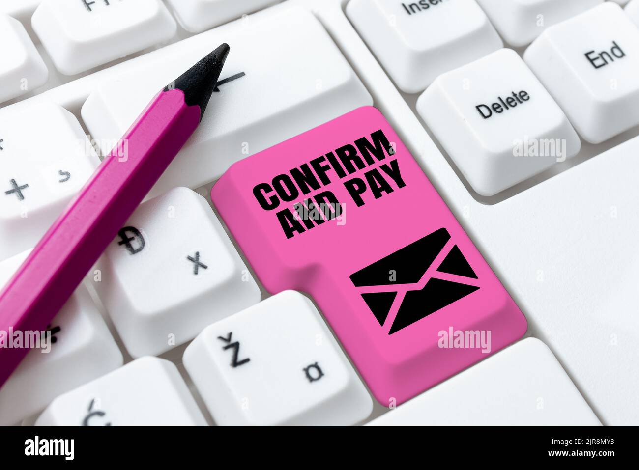 Text showing inspiration Confirm And Pay, Business concept Check out your purchases and make a ...