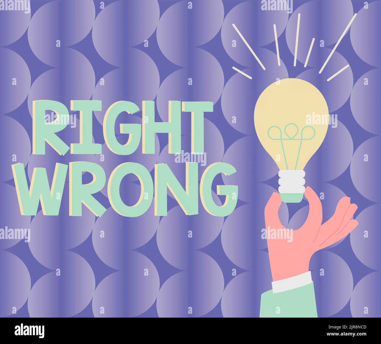 Sign displaying Right Wrong, Business approach choose between two ...