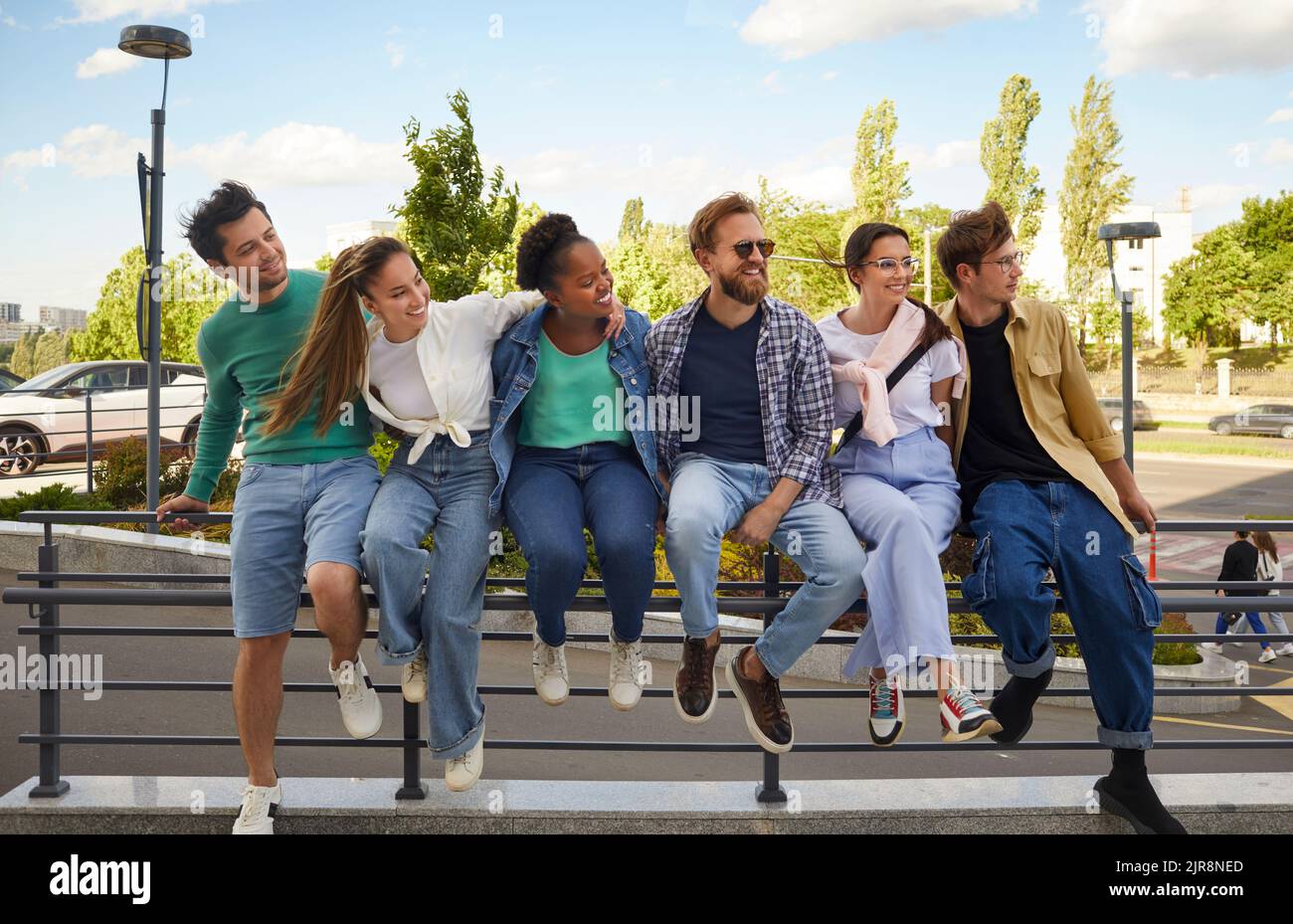 Walking together city street hi-res stock photography and images - Alamy