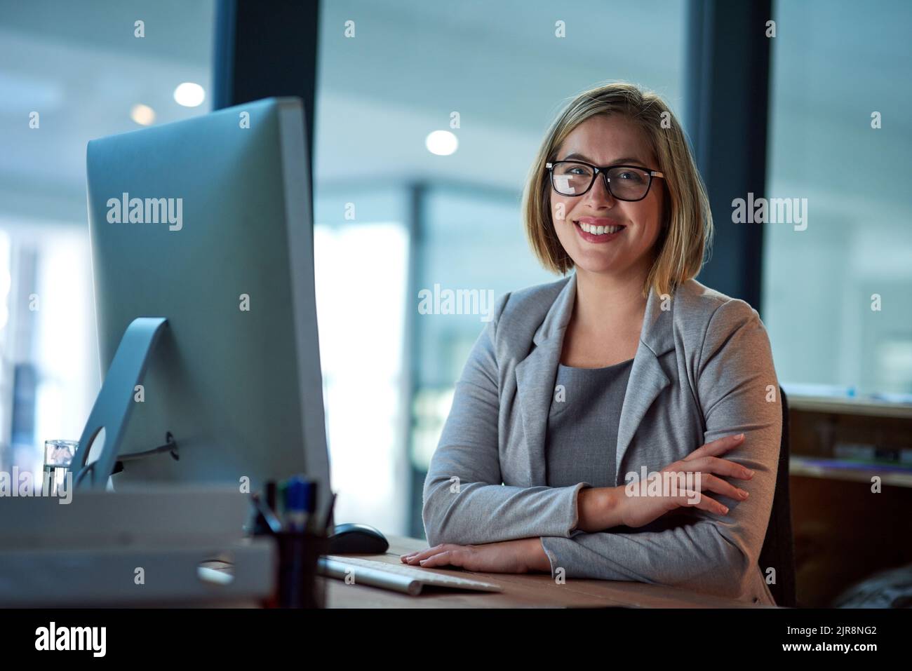 Late nights are just a part of the job. Cropped portrait of a ...